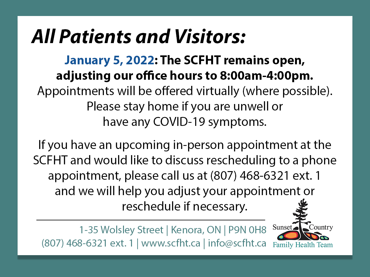 COVID-19 : Sunset Country Family Health Team